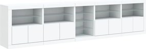 Příborník s LED osvětlením bílý 283 x 37 x 67 cm 3209023