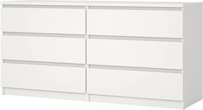 Bílá komoda 154x76x50 cm Naia – Tvilum
