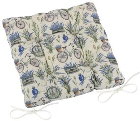 Bellatex Sedák DANA prošívaný 40x40 cm Levandule s kolem