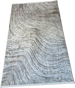 HU Šedo-modrý moderní koberec Luxess 31331-Blue Rozměr: 60x110 cm