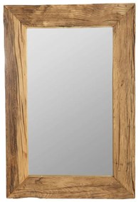 House Doctor Hnědé masivní nástěnné zrcadlo Pure 90 x 60 cm