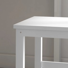 HOMCOM jídelní židle, sada 2 kuchyňských židlí, jídelní židle s opěradlem, židle do obývacího pokoje, max. nosnost 120 kg, borovicové dřevo, bílá | A…