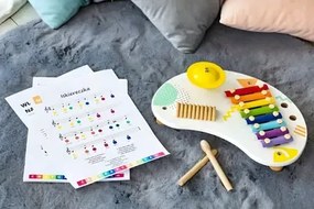 ECOTOYS Sada hudebních nástrojů / Xylofon, řehtačka, činel, paličky /
