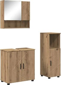 Sada koupelnového nábytku 3 ks Artisanový dub 61 x 35 x 64 cm 3392952