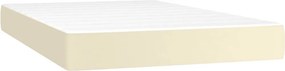 Box spring postel s matrací krémová 120x200 cm umělá kůže 3142715