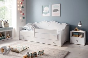Dětská postel Lily 80x160 s matrací a roštem - bílá