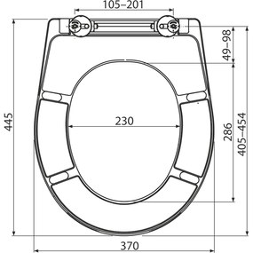 ALCADRAIN WC sedátko univerzální SOFTCLOSE, Duroplast (A604 FLOWER)