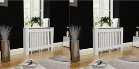 vidaXL Kryty na radiátor 2 ks 112 cm kompozitní dřevo [276003] Barva: Bílá