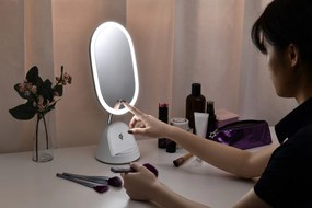 LED kosmetické zrcátko Immax FACE 3v1, stojánek s Qi nabíjením