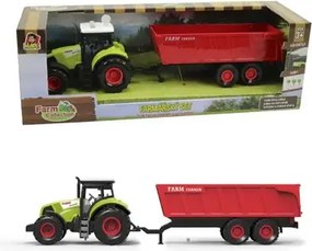 MaDe 07211 - Traktor s přívěsem, se zvukem a světlem, 12,5 x 34,5 cm