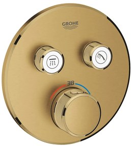 Grohe Grohtherm SmartControl - Termostatická sprchová baterie pod omítku, 2 ventily, kartáčovaný Cool Sunrise 29119GN0