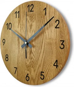 Minimalistické dubové nástěnné hodiny, tichý quartzový pohon, moderní dekorace I SENTOP MAS002-akcia20