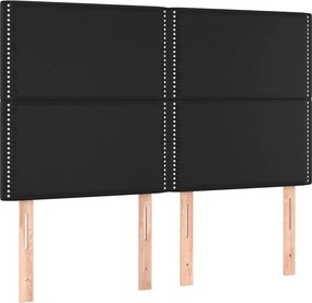 Box spring postel s matrací černá 140x200 cm umělá kůže 3132441