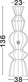 Provazová stojací lampa v přírodní barvě (výška 136 cm) Breena – Nova Luce