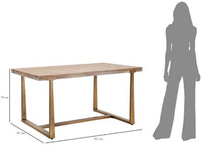 Designový jídelní stůl Nalanie 150 cm hnědý