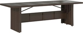 9dílný zahradní bistro set s poduškami hnědý polyratan 3277243