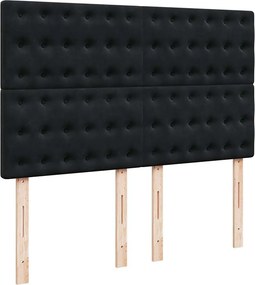 Box spring postel s matrací černá 140 x 190 cm samet 3292348