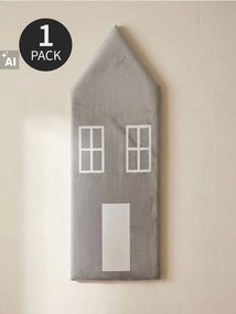 Sinsay - Čalouněný panel s motivem domku - šedá