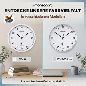 Nástěnné hodiny řízené rádiem bílý Ø31cm