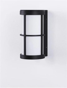 NV 9002851 Venkovní nástěnné svítidlo STONE černý hliník a akryl E27 1x12W 220-240V IP54 bez žárovky - NOVA LUCE