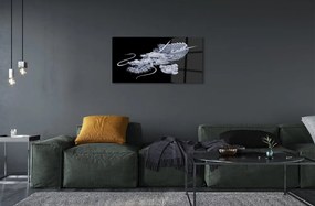 Obraz na skle Japonský drak 125x50 cm