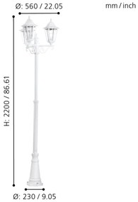 Eglo 93454 Venkovní lampa NAVEDO 3xE27/60W/230V IP44
