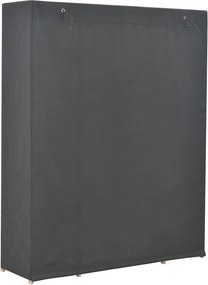 Šatní skříň šedá 135 x 40 x 170 cm textil 248197