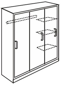 IDEA Skříň s posuvnými dveřmi 3323 buk