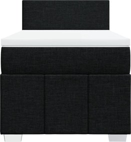 Box spring postel s matrací černá 80 x 200 cm textil 3289190