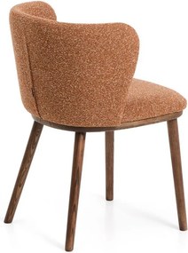 Čalouněné jídelní křeslo v terakotové barvě Ciselia – Kave Home