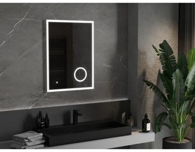 Mexen Kala, LED koupelnové zrcadlo s podsvícením a kosmetickým zrcadlem 60 x 80 cm, 6000K, ochrana proti zamlžování, 9820-060-080-611-00