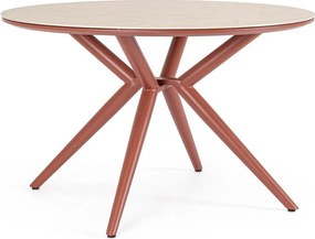 Kulatý zahradní jídelní stůl s deskou z kamene ø 120 cm Cabas – Bizzotto
