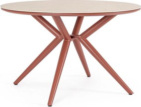 Kulatý zahradní jídelní stůl s deskou z kamene ø 120 cm Cabas – Bizzotto