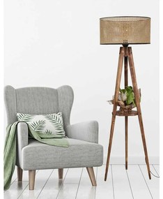 Designová stojanová lampa Tabitha 153 cm hnědá