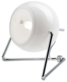 Fabbian Beluga White skleněná stolní lampa, Ø 9 cm