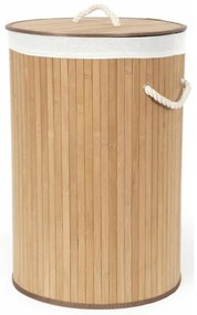 Bambusový koš na prádlo s víkem, přírodní, 40  x 60 cm