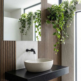 Rea Amelia, umyvadlo na desku 480x345x135 mm, imitace kamene-písková, REA-U8480