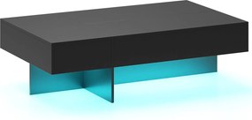 Costway Konferenční stolek ve vysokém lesku s 16 barevným LED