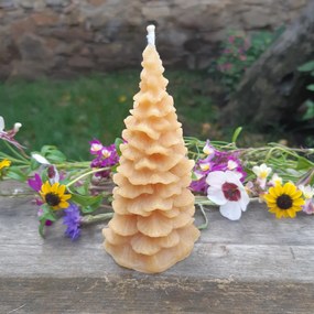 Včelařství Řezanina - Svíčka Stromek z pravého včelího vosku - 60g