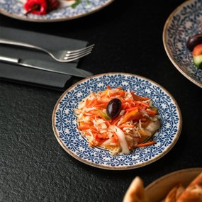 Bílý/modrý dezertní porcelánový talíř ø 16 cm Azul – BonBistro