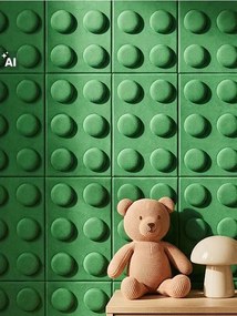 Sinsay - Sametový čalouněný panel ve tvaru kostky - zelená