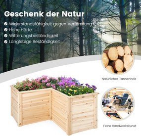 Costway Zvýšená postel Dřevěný truhlík na rostliny na balkóně Zahradní terasa
