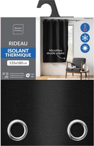 Černý termo/dimout závěs z mikrovlákna 135x180 cm Micropolar – douceur d'intérieur