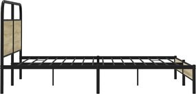Kovový rám postele bez matrace dub sonoma 180 x 200 cm 3318684