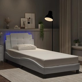 Rám postele s LED bez matrace Zadar bílý 100 x 200 cm 3214090