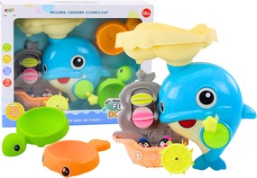 LEAN Toys Koupelová sada – vodní hračka Delfín – modrá