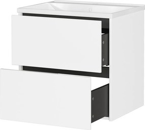 Bílá matná závěsná skříňka pod umyvadlo 61x61 cm Bodera – Germania