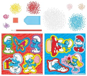 Lowlands Kreativní sada diamantové malování Šmoulové v krabičce 18x25x2cm