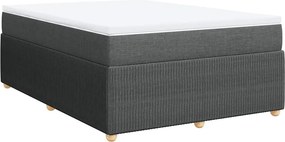 Box spring postel s matrací tmavě šedý 140 x 190 cm textil 3285568