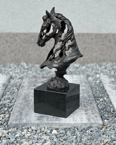 Bronzová socha soška - Koňská hlava